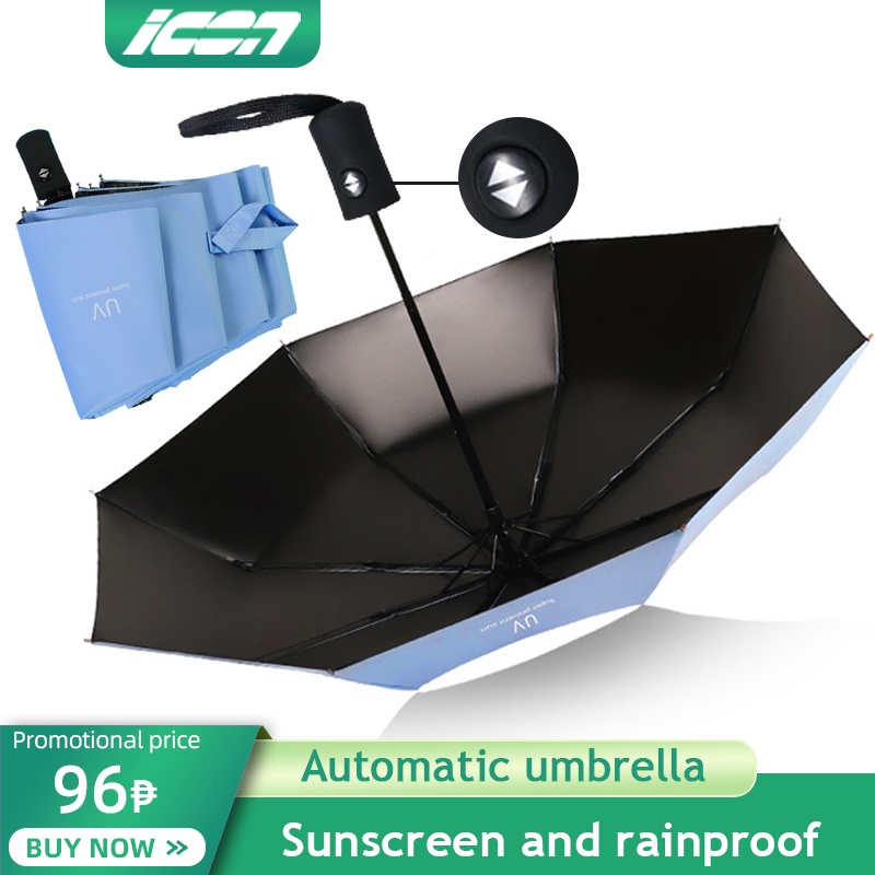 ICON Umbrella Automatic UV Sunscreen Umbrella Magic Folding Sun Rain ...