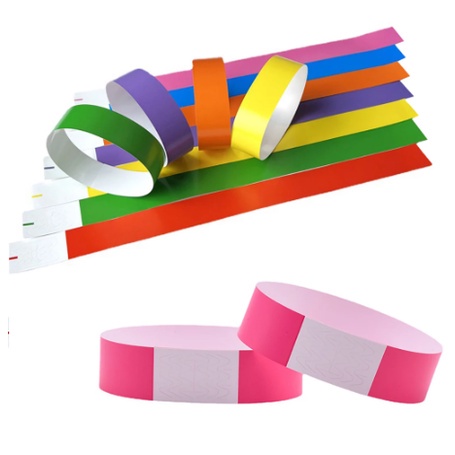 100pc disposable wristband paper waterproof event wrist tyvek sticker ...