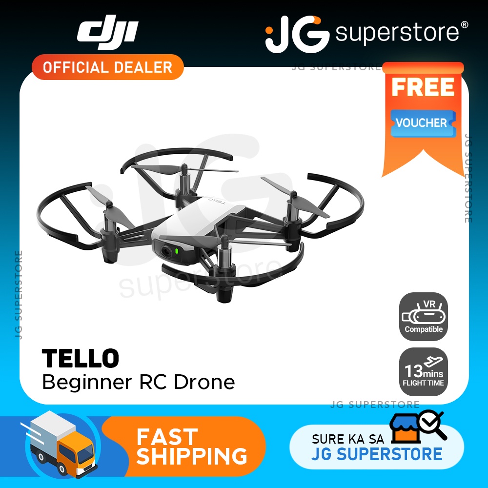 DJI Tello 720p30fps Camera 13-Min Flight Time RC Drone w/ Controller & VR Support (+ BOOST Combo ...