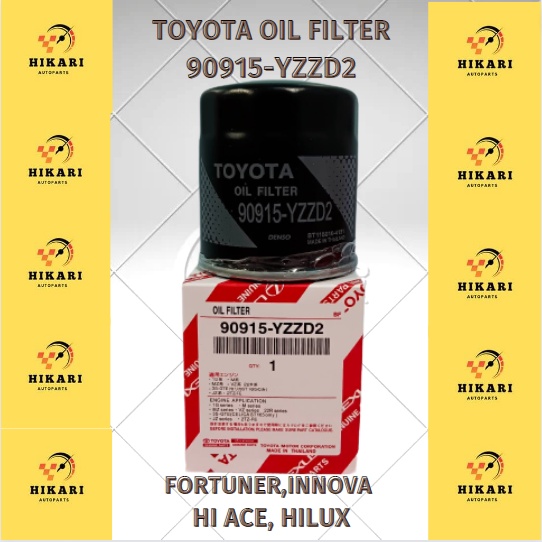 Toyota Oil Filter 90915-YZZD2 for Toyota Innova, Fortuner, Hi-lux and ...