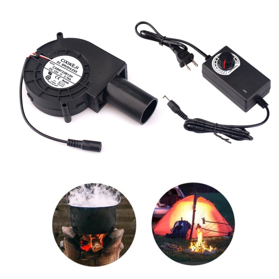 9733 Blower Fan DC 12V Turbo Centrifugal Fan with Variable Speed ...