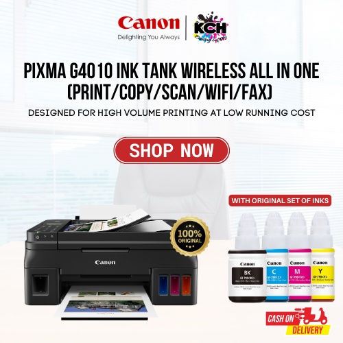 Canon Pixma G4010 Ink Tank Wireless All In One (Print/Copy/Scan/WiFi ...