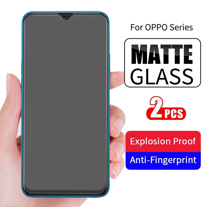 2Pcs Matte Tempered Glass OPPO A3S A5 A5S A7 A9 2020 A12 A12E A15 A15S A16 A16K A17 A31 A32 A52 ...