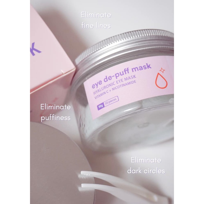 Puff and Bloom Eye De-Puff Mask Hyaluronic Eye Mask with Vitamin C and ...