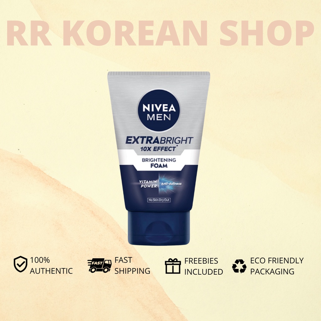NIVEA MEN Facial Wash Extra White 10x Effect Foam 100g | Shopee Philippines