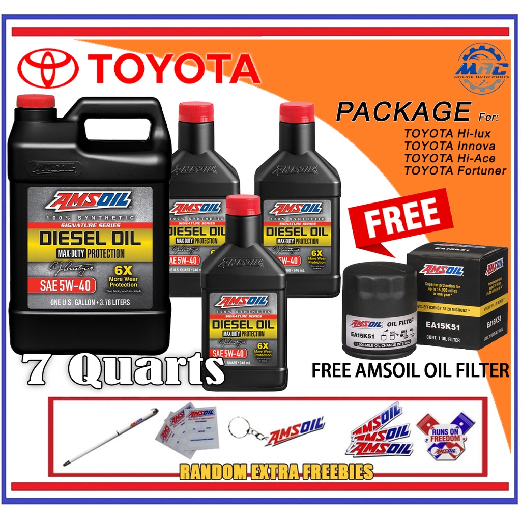 AMSOIL Signature Series Max Duty 5W-40 7 quarts FREE Oil Filter for ...