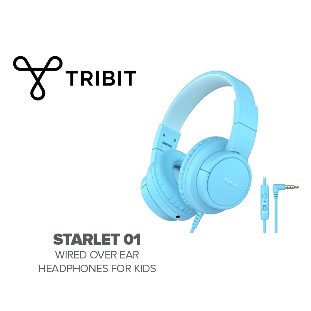 Tribit Kids Headphones Wired with Microphone, Starlet01 Over-Ear ...