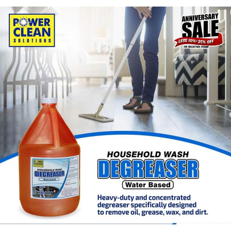 Powerclean Household Wash Degreaser Water-based 1L/1 gallon | Shopee ...