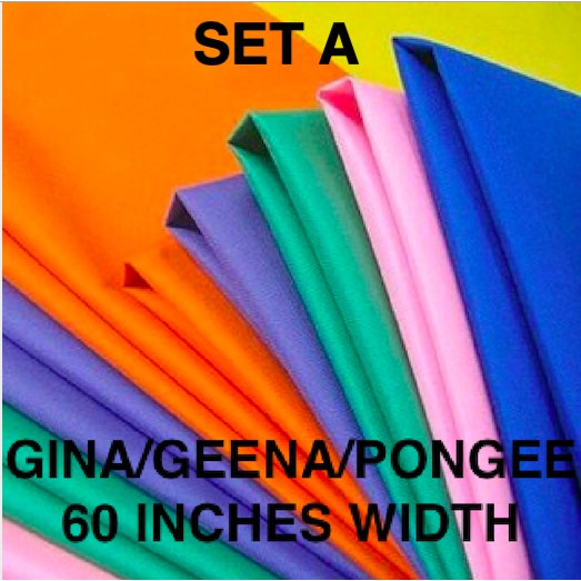 TELA GEENA/GINA/PONGEE SOLD PER YARD/60 INCHES WIDTH FIXED | Shopee ...