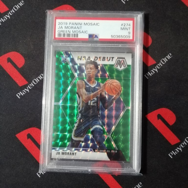 PSA 9 Ja Morant Panini Mosaic NBA Debut Green Rookie Card | Graded ...