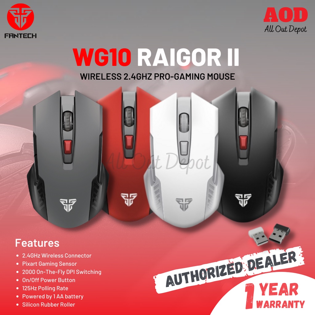 Fantech WG10 RAIGOR Wireless Battery Operated Gaming Mouse | Shopee ...