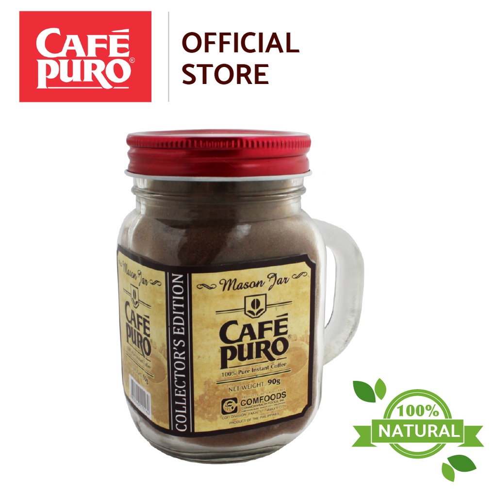 CAFE PURO Instant Coffee in Mason Jar 90g | Shopee Philippines
