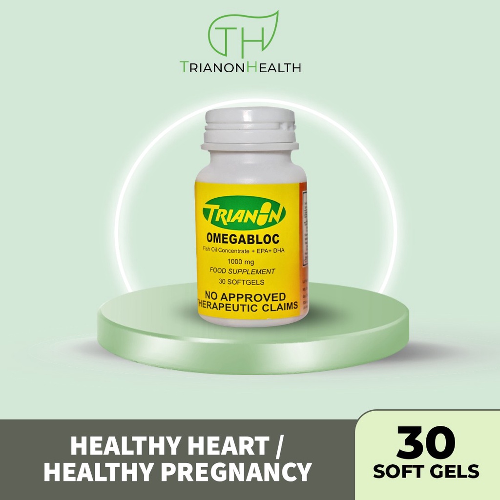 Omegabloc, 1000mg Omega-3 Fish Oil, Heart, Brain and Skin Supplement ...