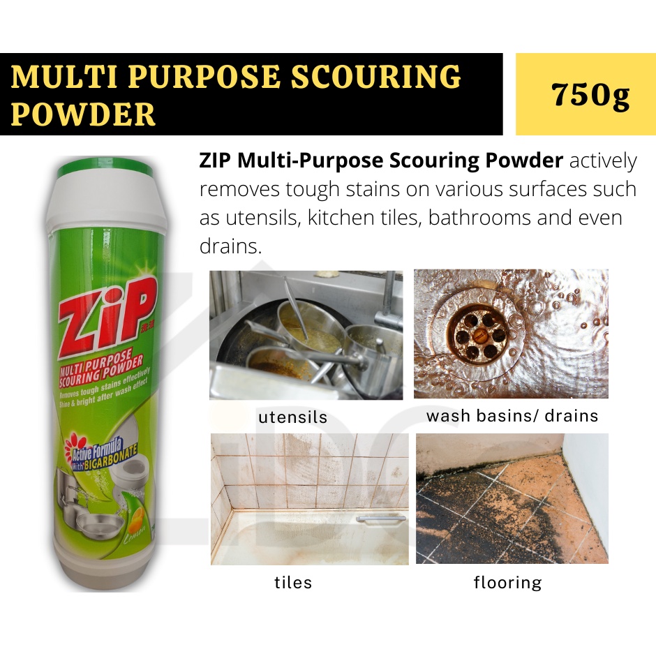 Zip MULTIPURPOSE SCOURING POWDER 750g | Shopee Philippines