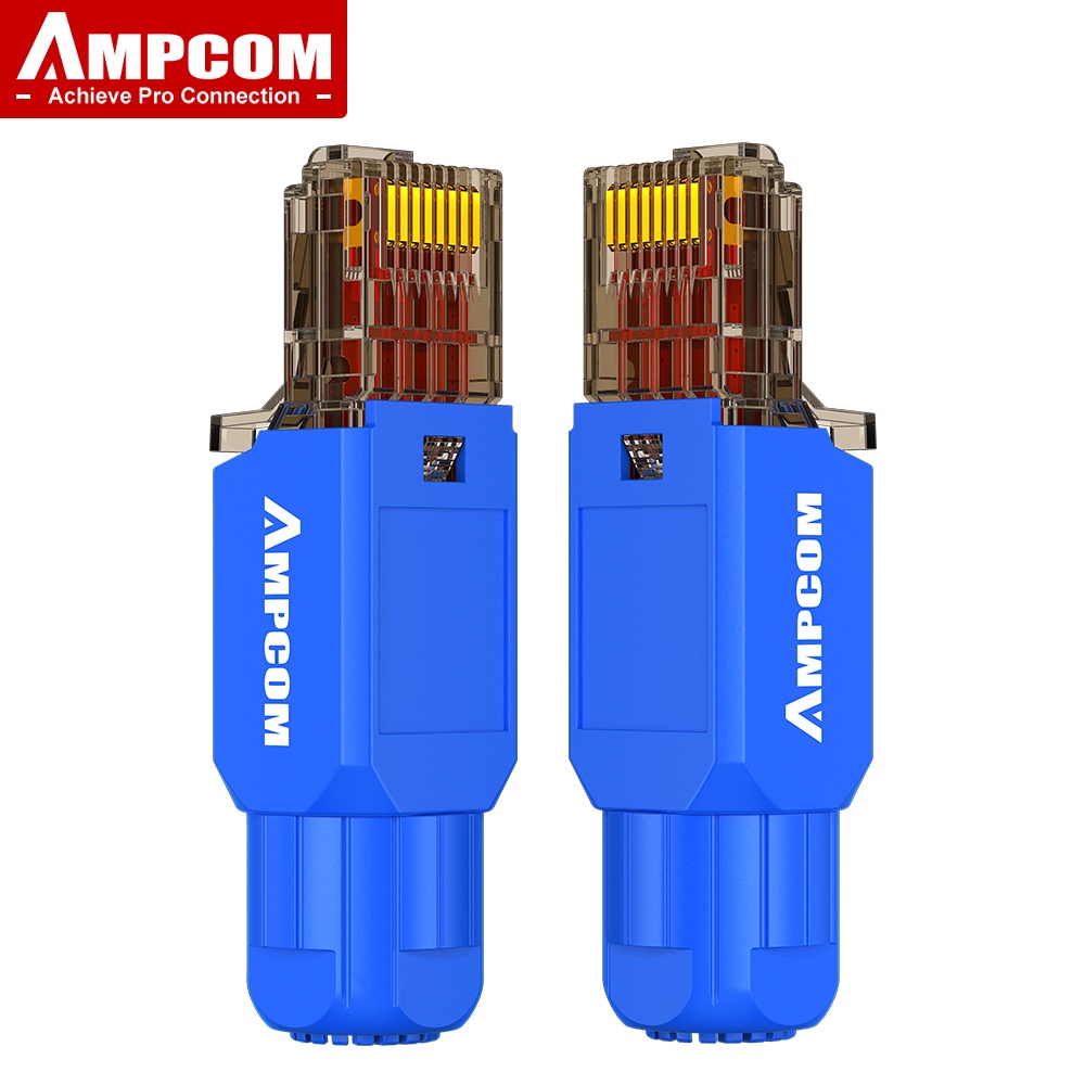 Ampcom Cat6A Tool-Free Utp Rj45 Termination Plug, Cat6A Cat6 Rj45 Crimper Free. Multiple Colors ...