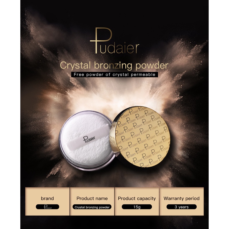 Pudaier Matte Pearlescent Loose Powder High Gloss Repairing Concealer ...