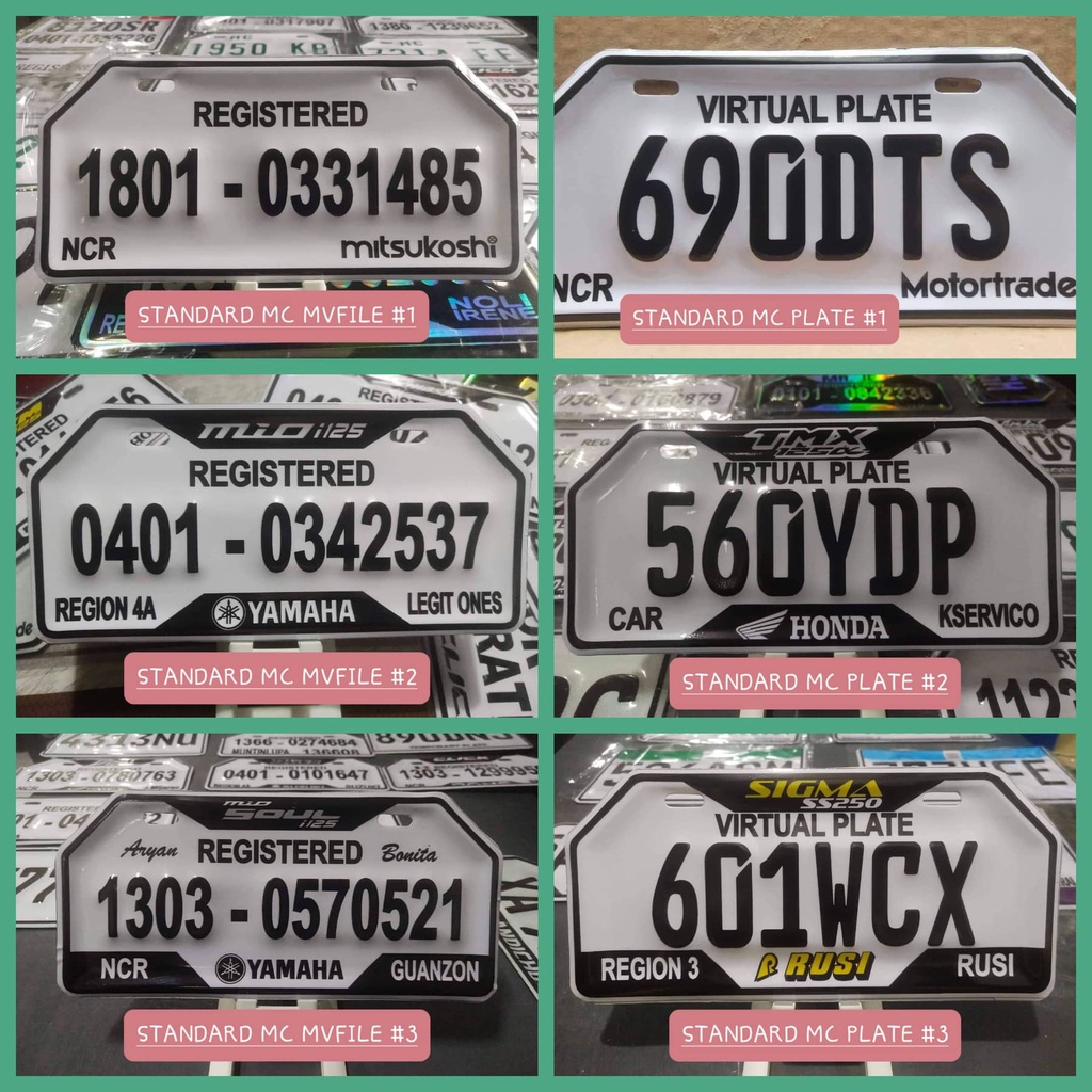 TEMP0RARY STANDARD MC PLATE ORDINARY AND REFLECTORIZED | Shopee Philippines