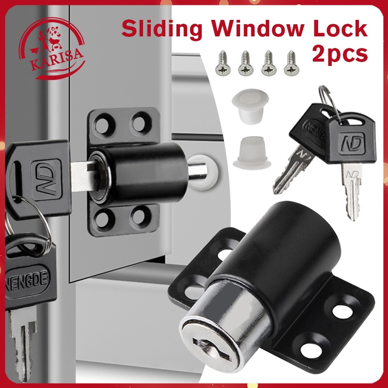 2Pcs Sliding Window Lock Aluminum Alloy Window Frame Locking Anti Theft ...