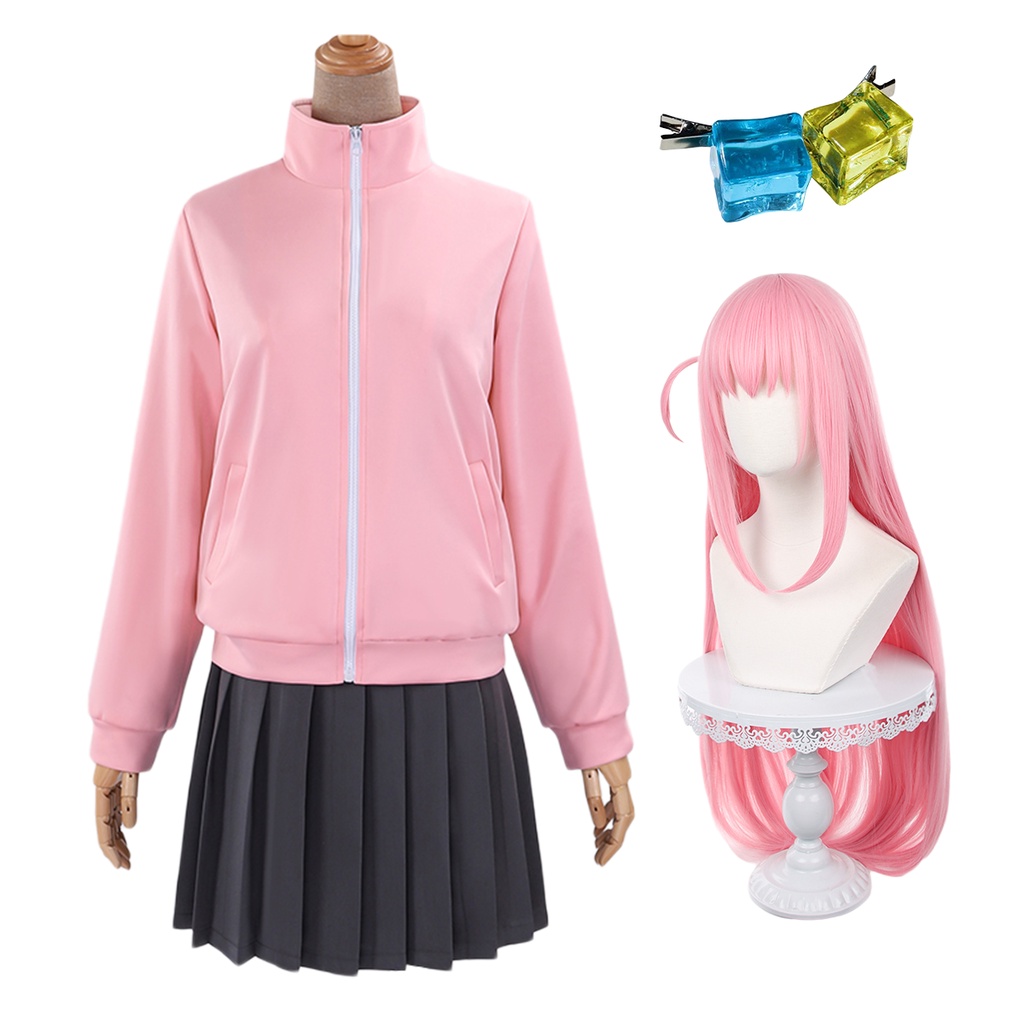 HOLOUN Gotoh Hitori Cosplay Bocchi The Rock Costume JK dress Guitar ...