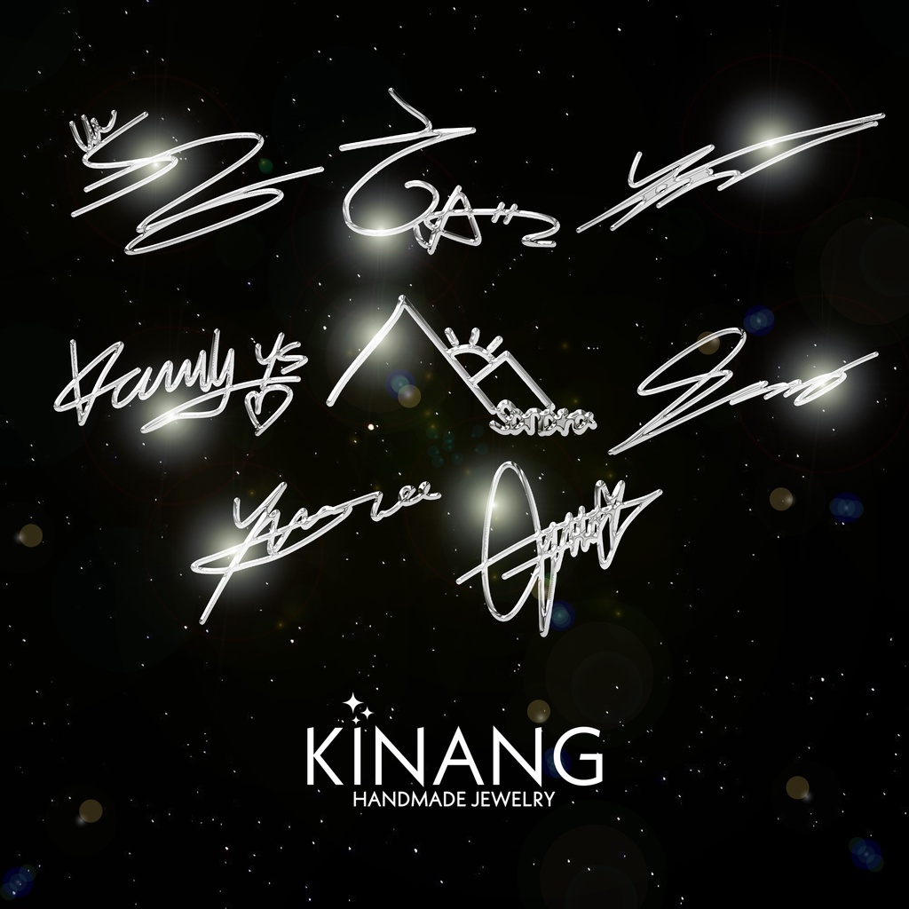 Kinang: "ATEEZ Signature" Necklace (Hongjoong, Seonghwa, Yunho, Yeosang ...