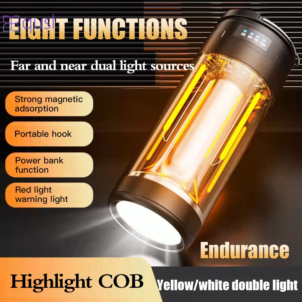 Dual-light Camping Light Tpye-c Rechargeable Magnetic Absorption ...