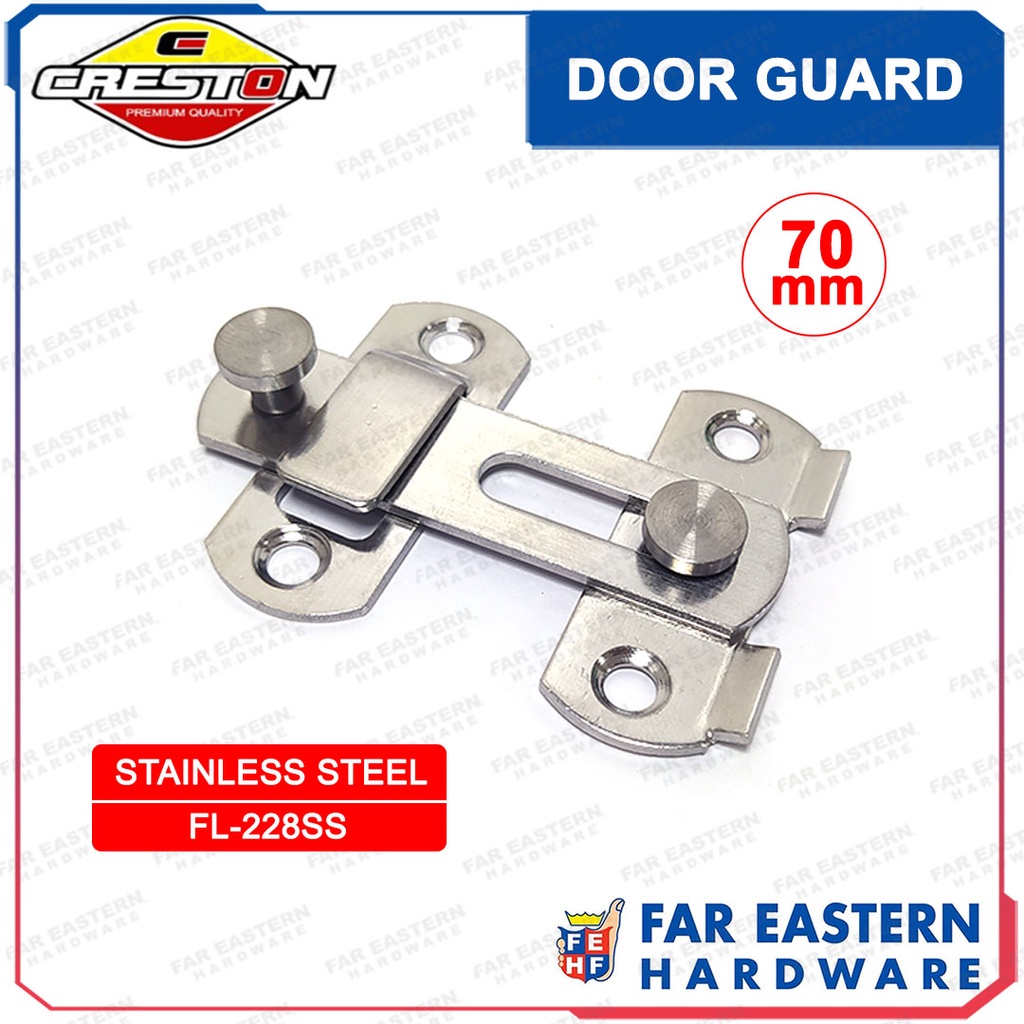 CRESTON Door Guard Stainless Steel 70mm FL-228SS CRDH | Shopee Philippines