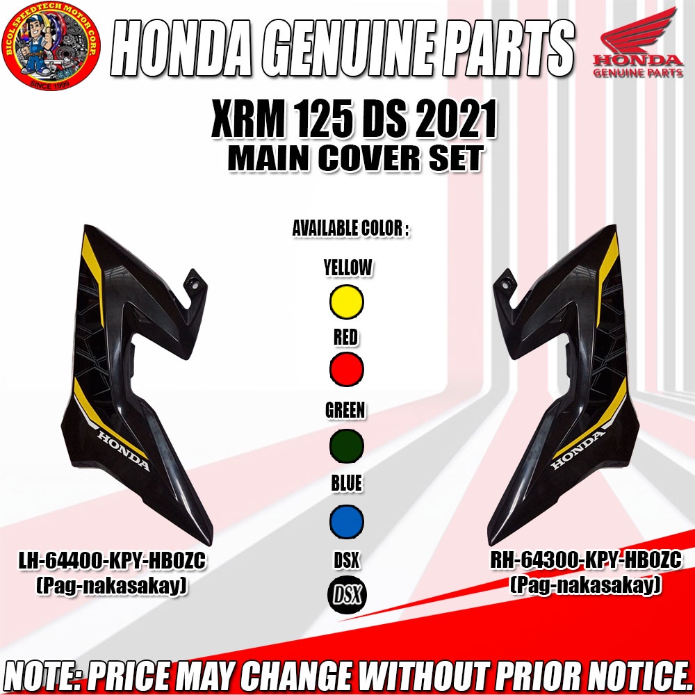 XRM 125 DS 2021 MAIN COVER SET (HPI) (GENUINE: LH-64400-KPY-H, RH-64300 ...
