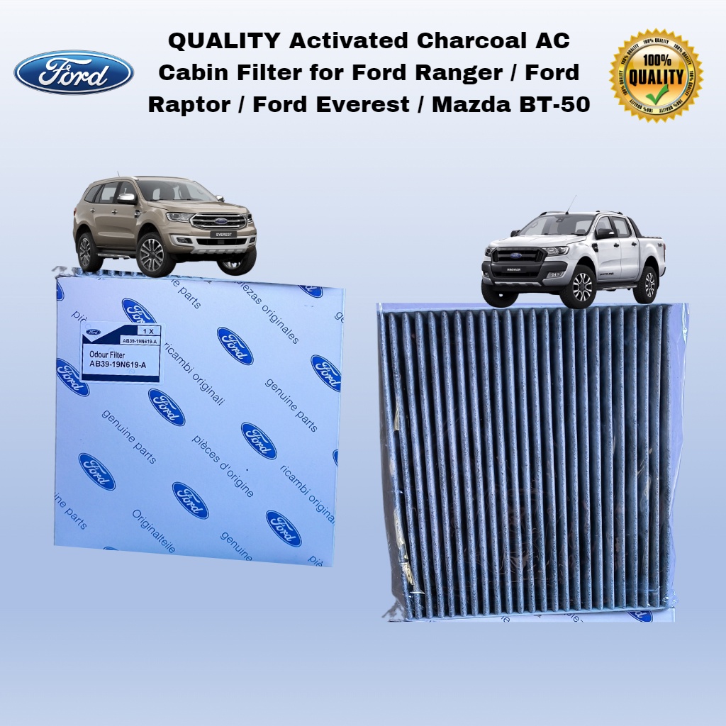 QUALITY Activated Charcoal AC Cabin Filter for Ford Ranger Ford Raptor ...