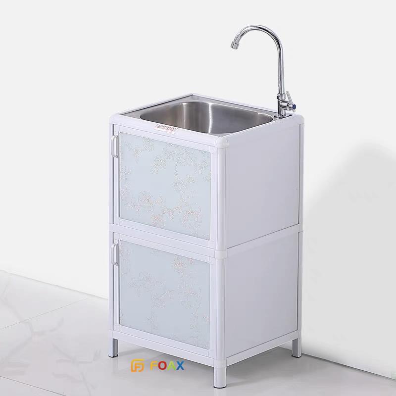 LABABO Kitchen Storage Cabinet Aluminum Rack with Sink(RANDO ONLY ...