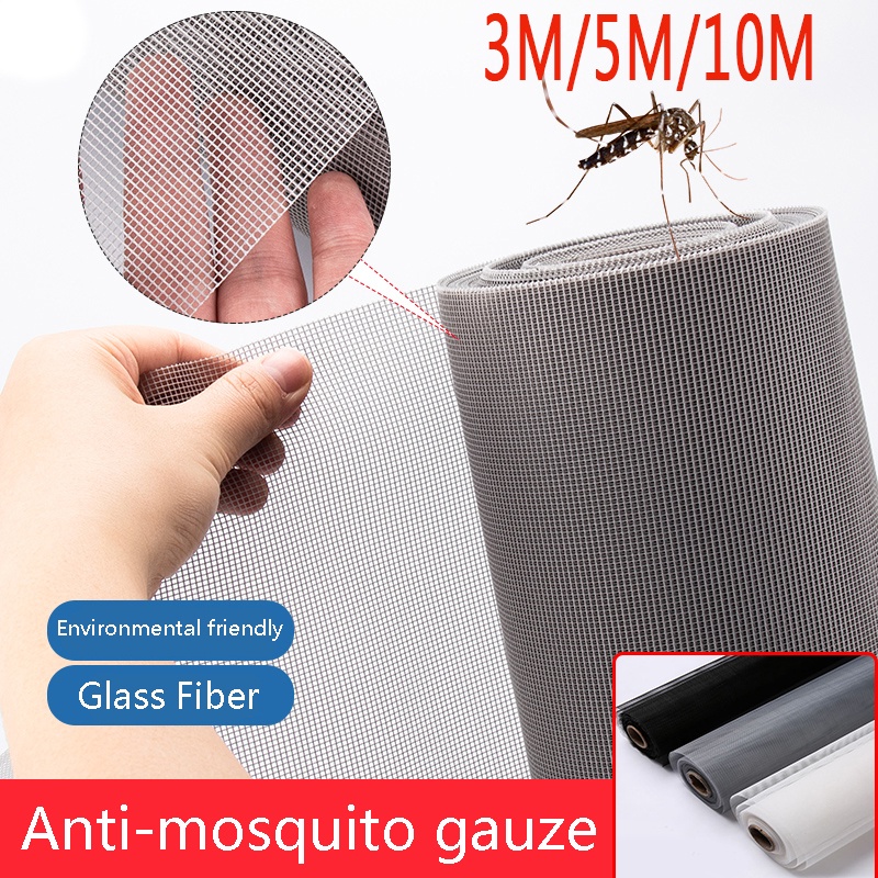 3M/5M/10M Indoor Insect Screen Window DIY Mesh Material Polyester ...