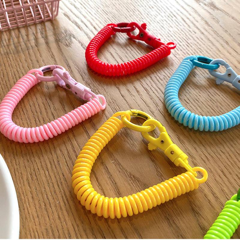 Candy-colored spring rope stretch stretch cord card holder arm lanyard ...