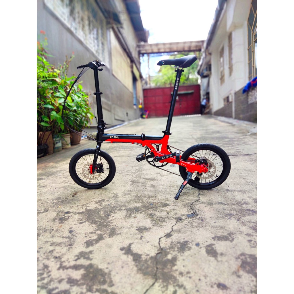 ExL Kosda K16DM-7 16inch Aluminum Frame Folding Bikes 8 Speed Disc ...