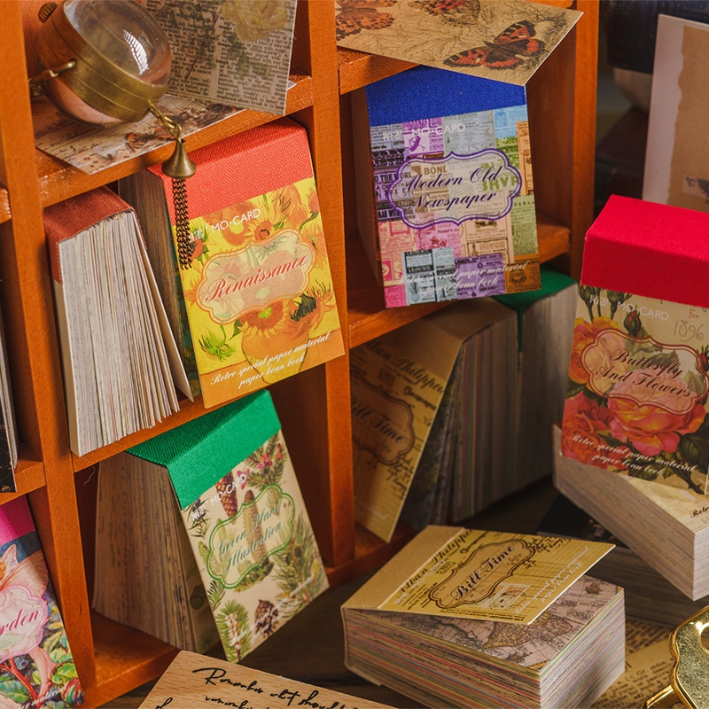 ENWEI 100 Pcs [Memories Collection Series] Vintage Journal Material ...