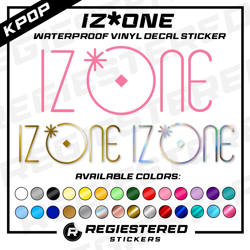 KPOP IZ ONE izone Logo Vinyl Decal Sticker Waterproof Helmet Motorcycle ...