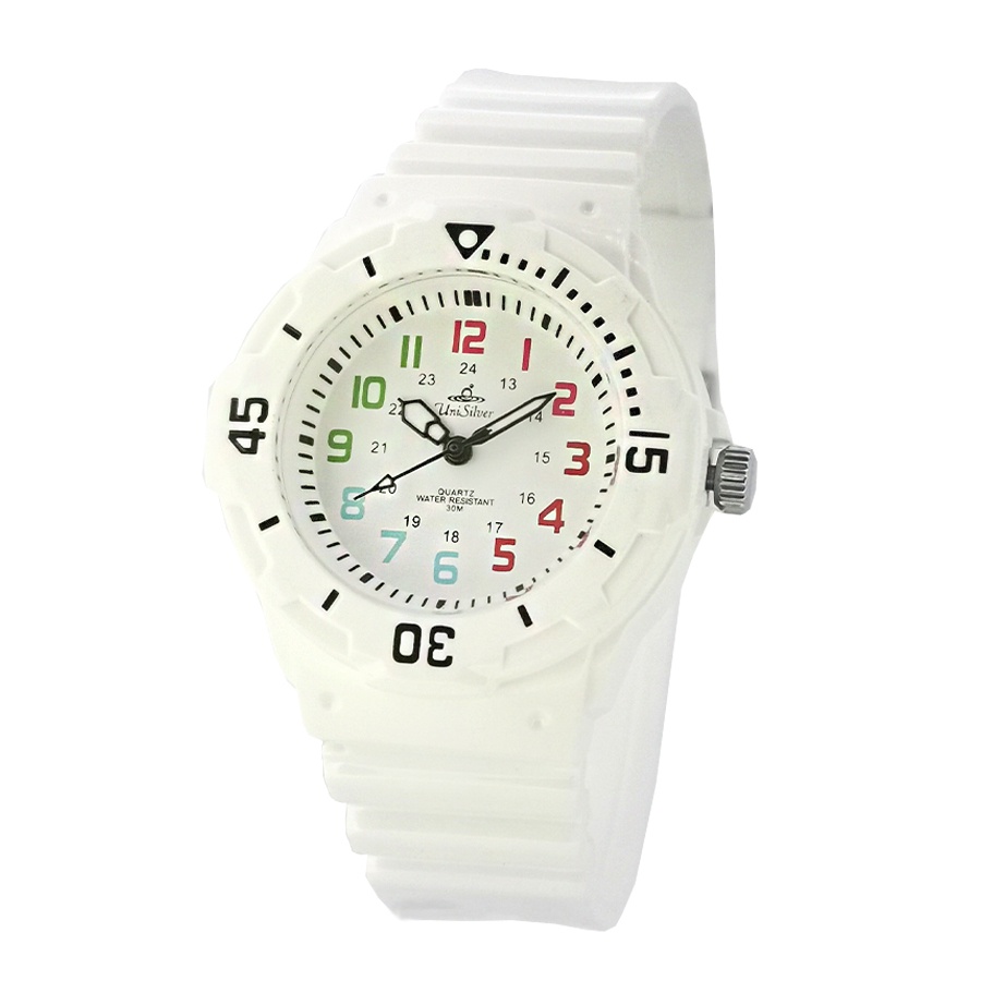 UniSilver TIME Women's Analog White Rubber Watch KW3909-8111 | Shopee ...