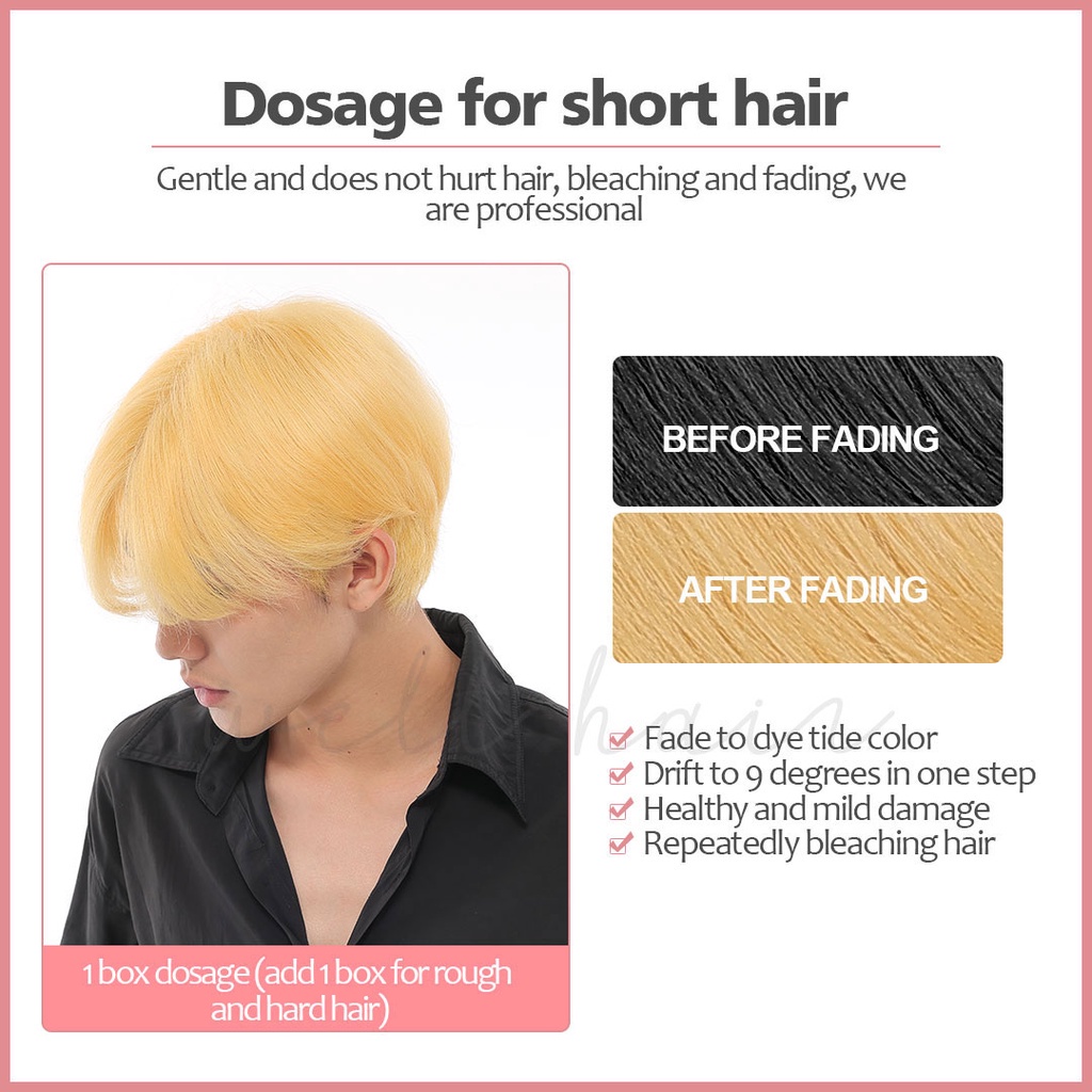 2 in 1 Fast Color Fading Hair Bleaching Cream Set 50ml Free with ...