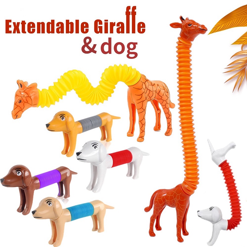 New LED Giraffe Pop Tubes Sensory Toy For Adult Kids Fidgets Relief ...