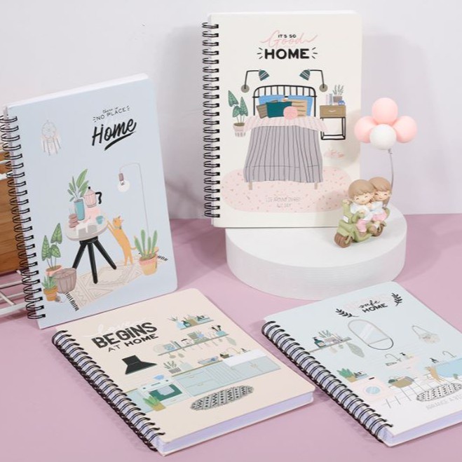[A5-5108] SPIRAL HOME MINIMALIST LOVE LINED NOTEBOOK | Shopee Philippines