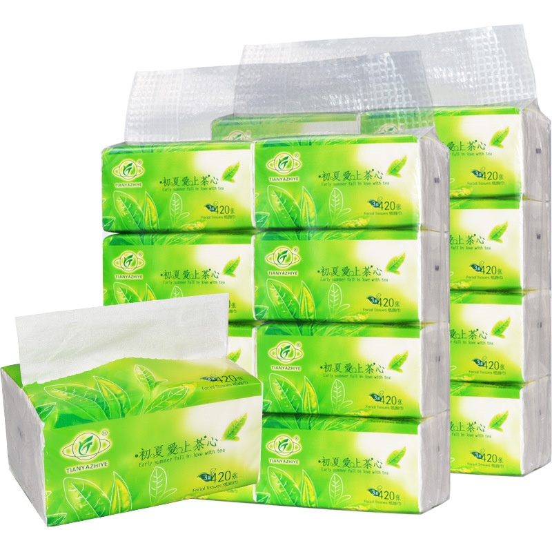Hommss 4-Ply Organic Facial Tissue Absorbent Woodpulp Cleaning Tissue ...