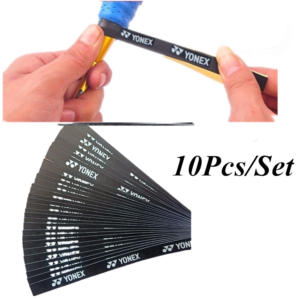 10Pcs Badminton Racket Tennis Grip Racquet Ending Tape Stcker | Shopee ...