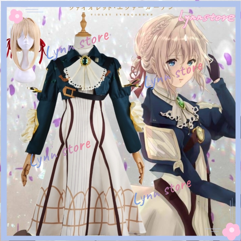 Anime Violet Evergarden Cosplay Costume Princess Maid Dress Lolita ...