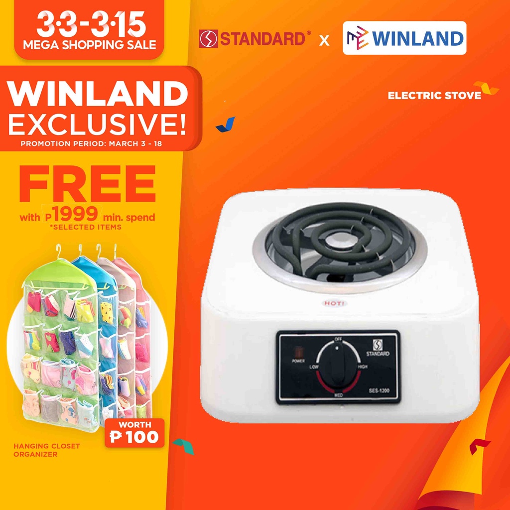 STANDARD Appliances by Winland Single Electric Stove SES-1200 | Shopee ...