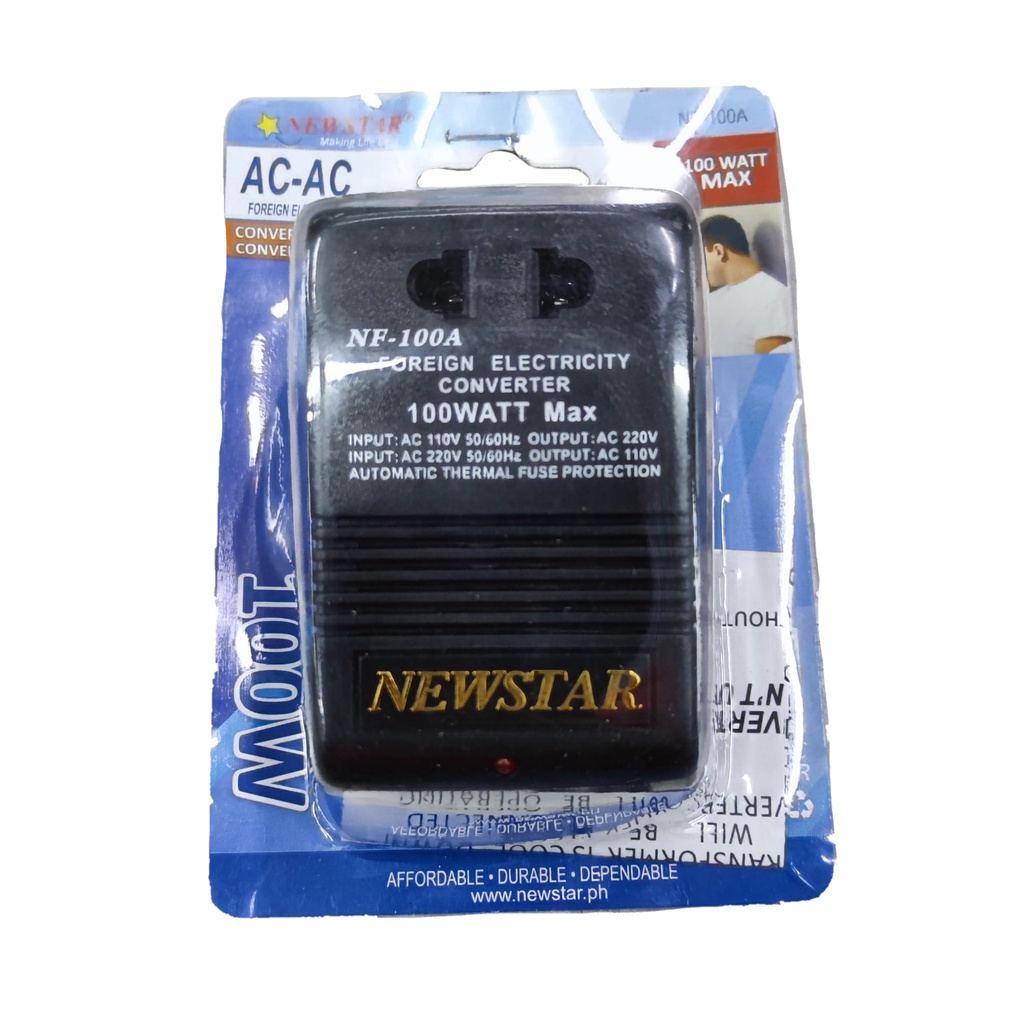 NewStar Travel Converter 220V - 110V 100W Capacity , Step Down ...