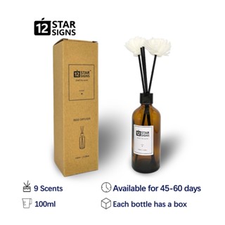 12StarSigns Perfume Reed Diffuser Oil Based Home Fragrance Bathroom Air ...