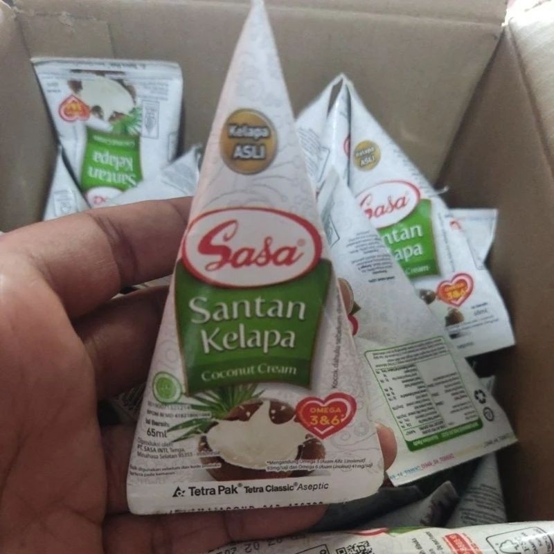 Sasa coconut milk 65ml packaging - Honest Bee