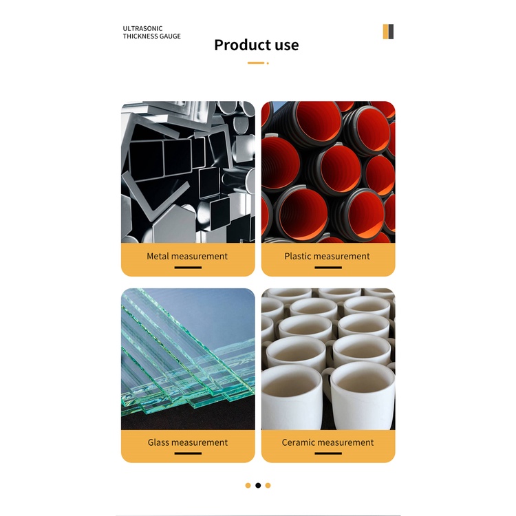 Digital Ultrasonic Thickness Gauge Tester Plastic Glass Ceramics Metal ...