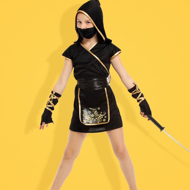 Halloween Costumes Children's Costumes Girls Ninja Masked Assassin ...