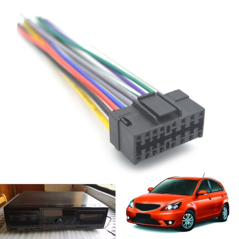 RUN Replacement Power Plugs Player Adapter Wiring Car Stereo Radio 16 ...