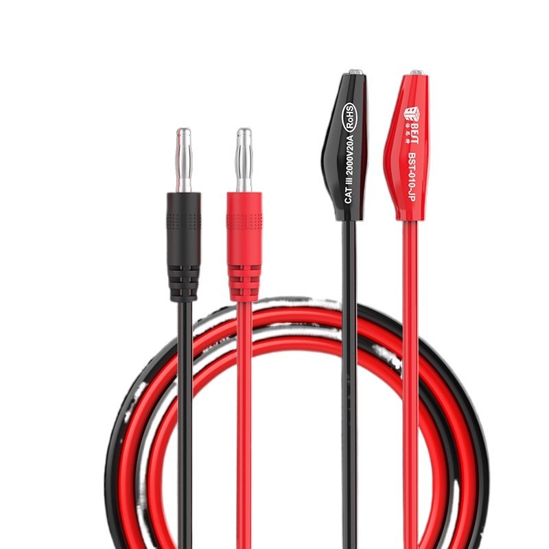 Alligator clip power test lead high voltage power clip wire banana head ...