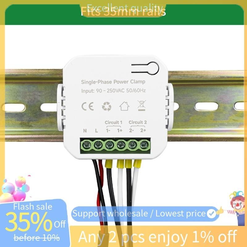 Tuya Smart WiFi Energy Meter with 2XCurrent Transformer Clamp 90- 250V ...